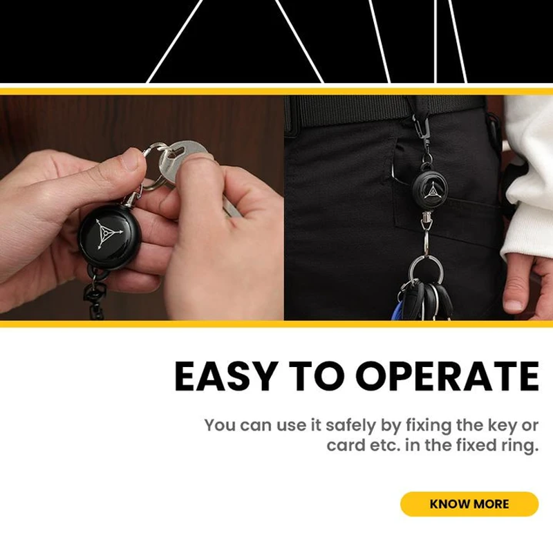 High Resilience Telescopic Rope Key Ring – tidesale