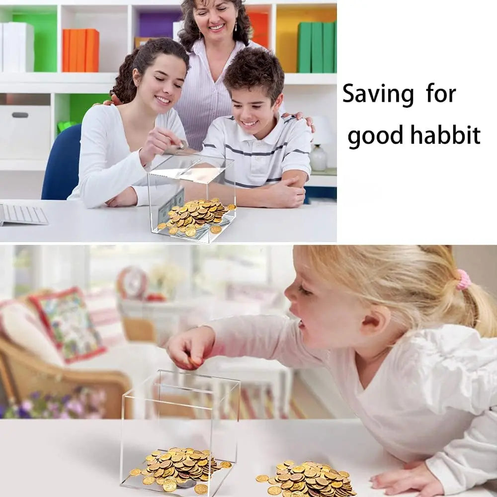 Unopenable Transparent Acrylic Piggy Bank – tidesale